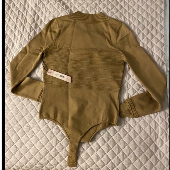 Cushnie | Tops | Tan Body Suit | Poshmark